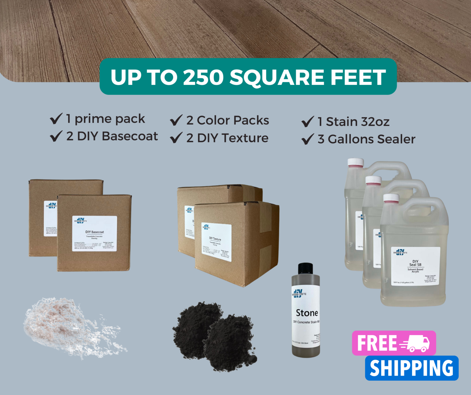 250 Square Foot DesigncreteDIY